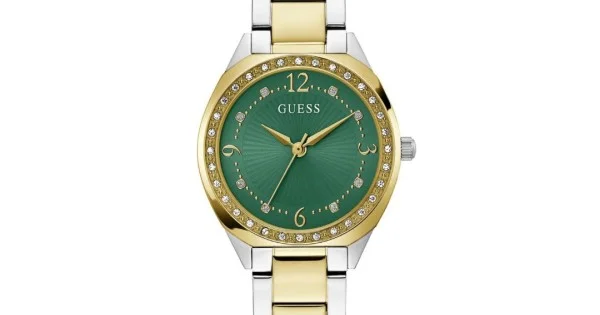 GW0767L4 GUESS Charlotte Green Dial, Gold Tone Watch – | Christies ...